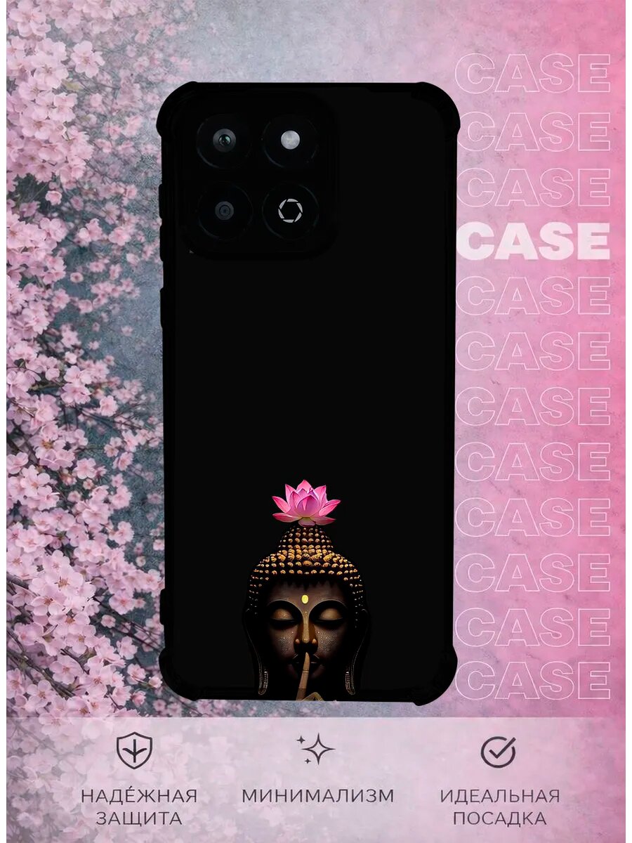 Чехол на Honor X7C с принтом Будда минимализм
