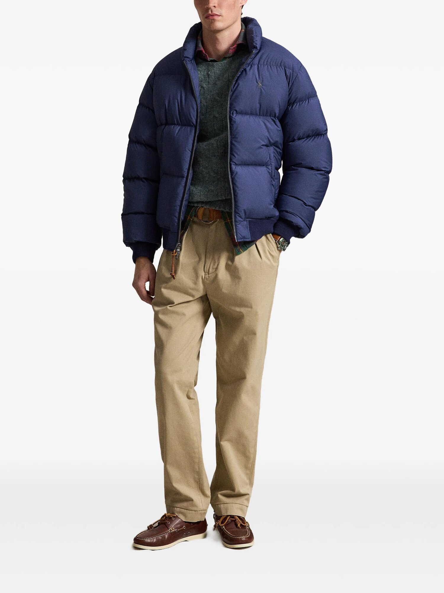 Пуховик Polo Ralph Lauren, размер 48, синий — фото 1