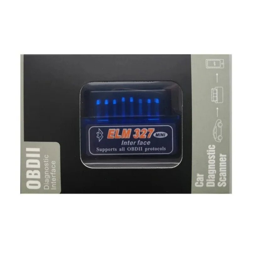 Мини-сканер OBDII ELM327 Bluetooth 5.1, детектор неисправностей двигателя, ELM327(V2.1)Box