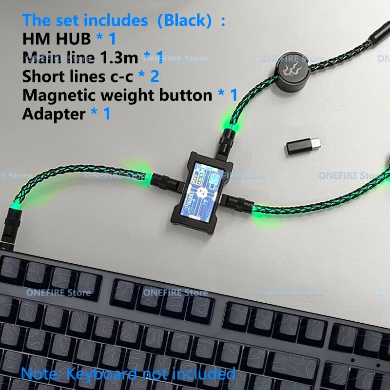 AIPHY HMLAB ZNEO USB-хаб 5 портов Темно-зеленый, HMHUB Black Suit