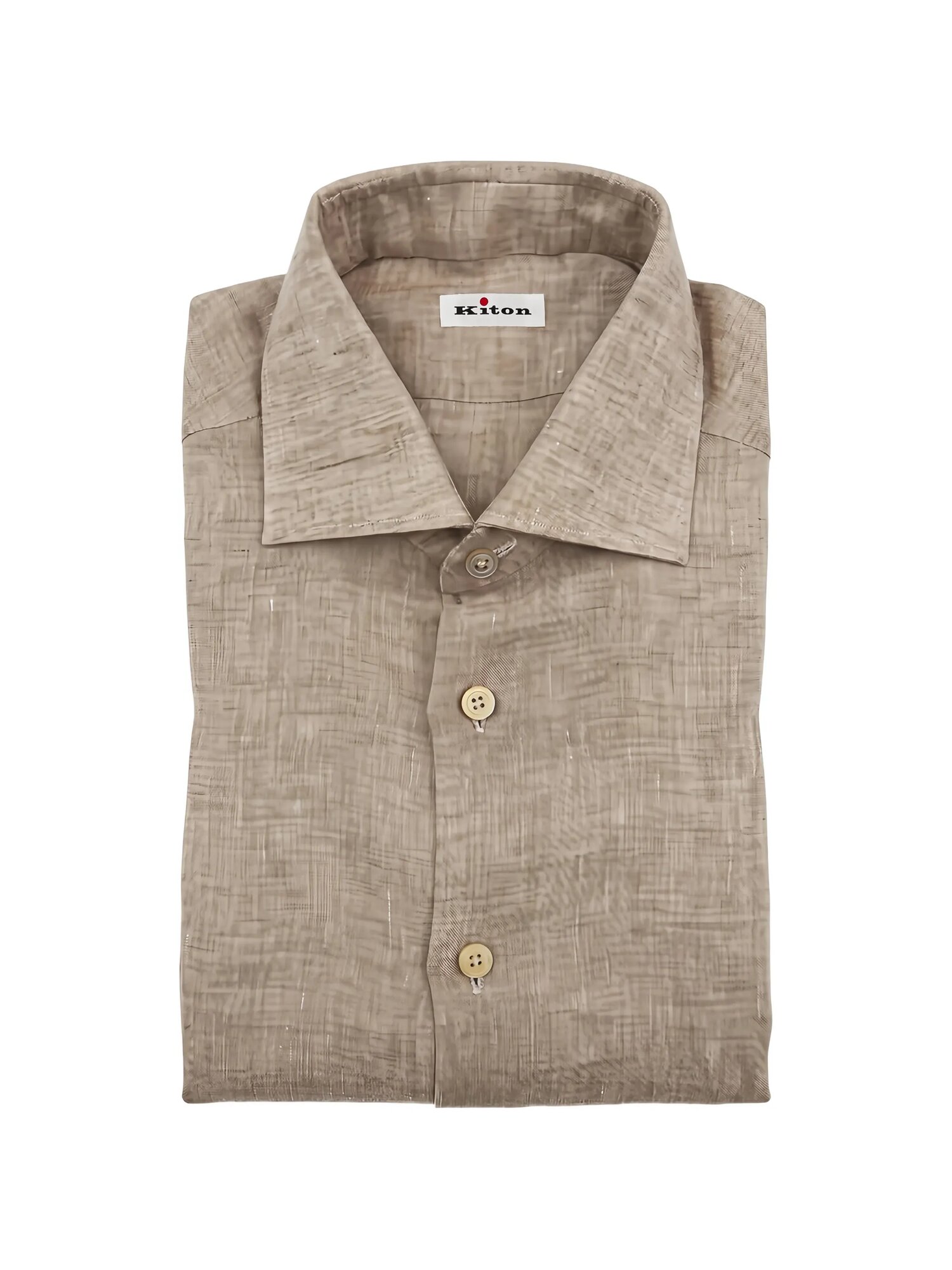 Рубашка Kiton Mélange-effect button-up shirt