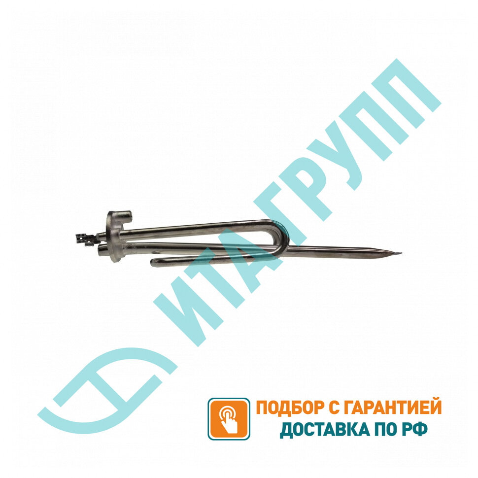 ТЭН 1,5кВт (1500Вт) RCA для водонагревателя Ariston, под анод М6, трубка под термостат D10мм, Silver, 20025G10S