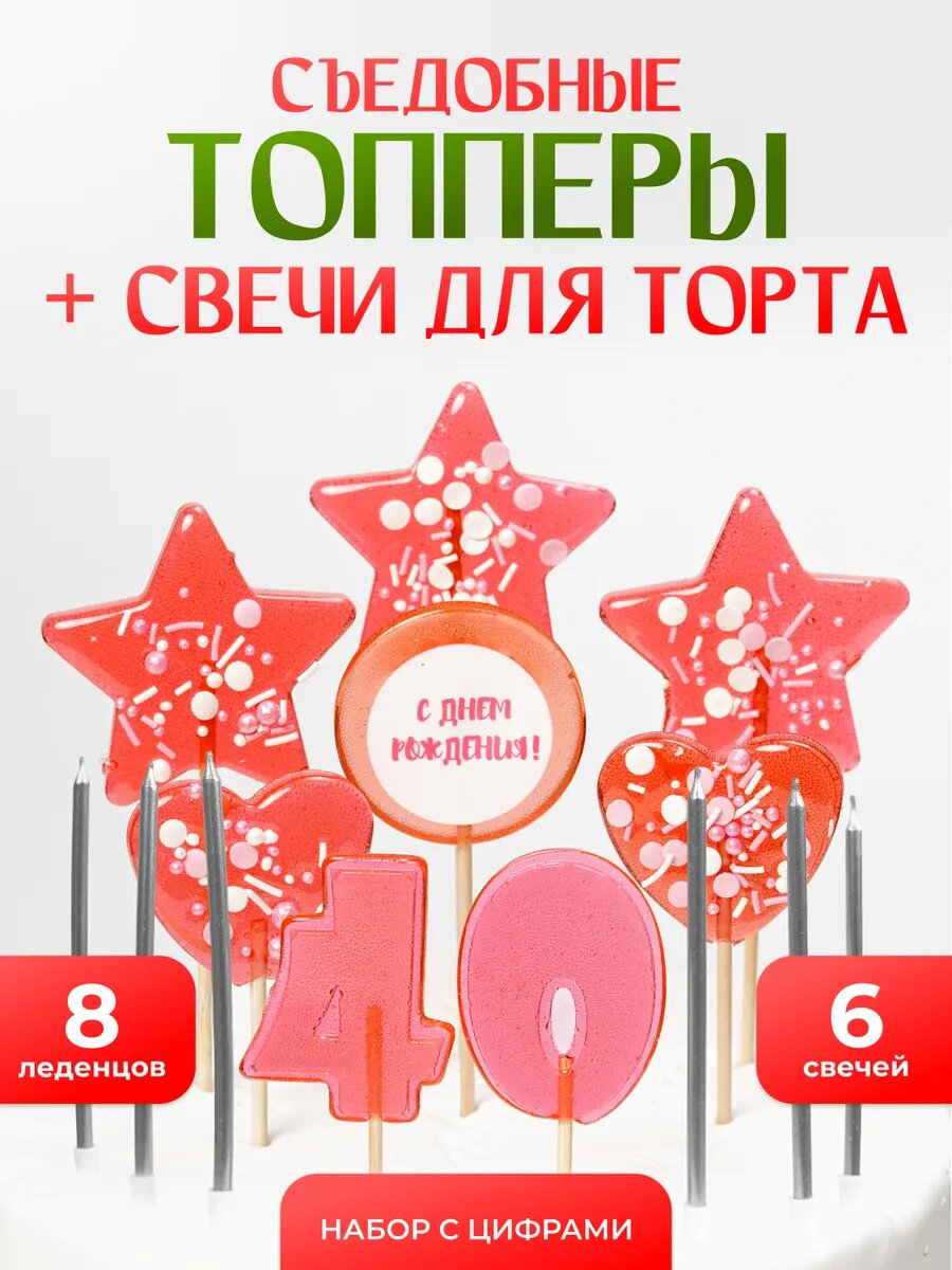 Топпер на торт 40 лет