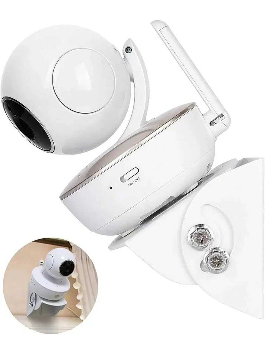 2 упаковки настенного крепления с регулируемым углом для Motorola, Arlo, Infant Optics DXR 8, Hellobaby Babysense Monitor