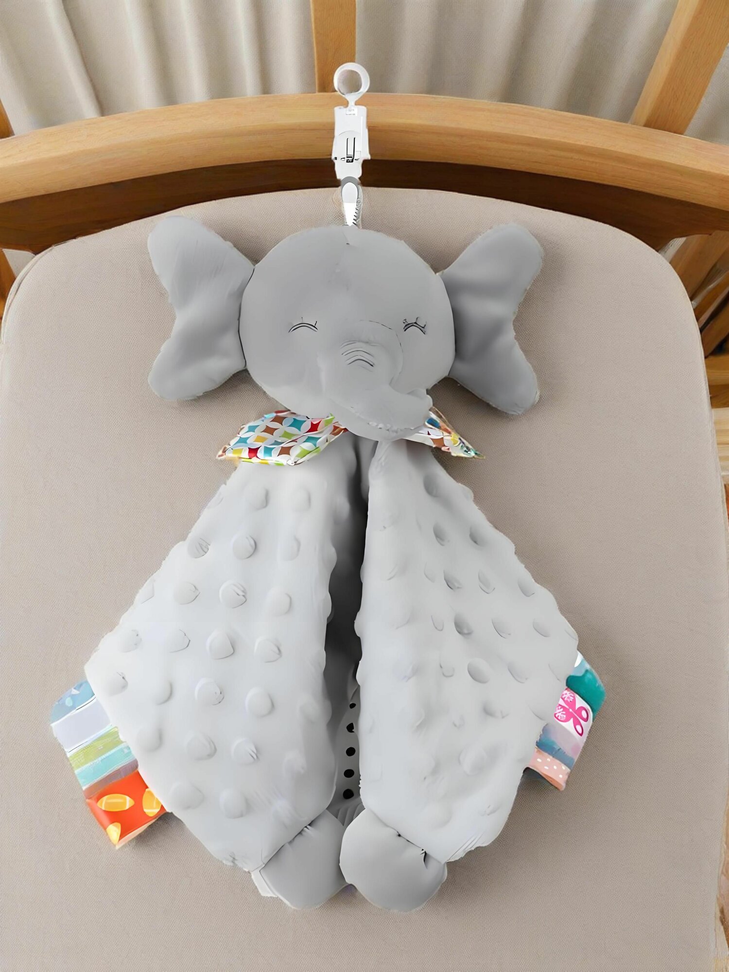 Игрушка-полотенце Baby animal comfort-серый слоник / бежевый кролик/ розовая мышь/белый единорог (подходит для детей 0-3 лет)