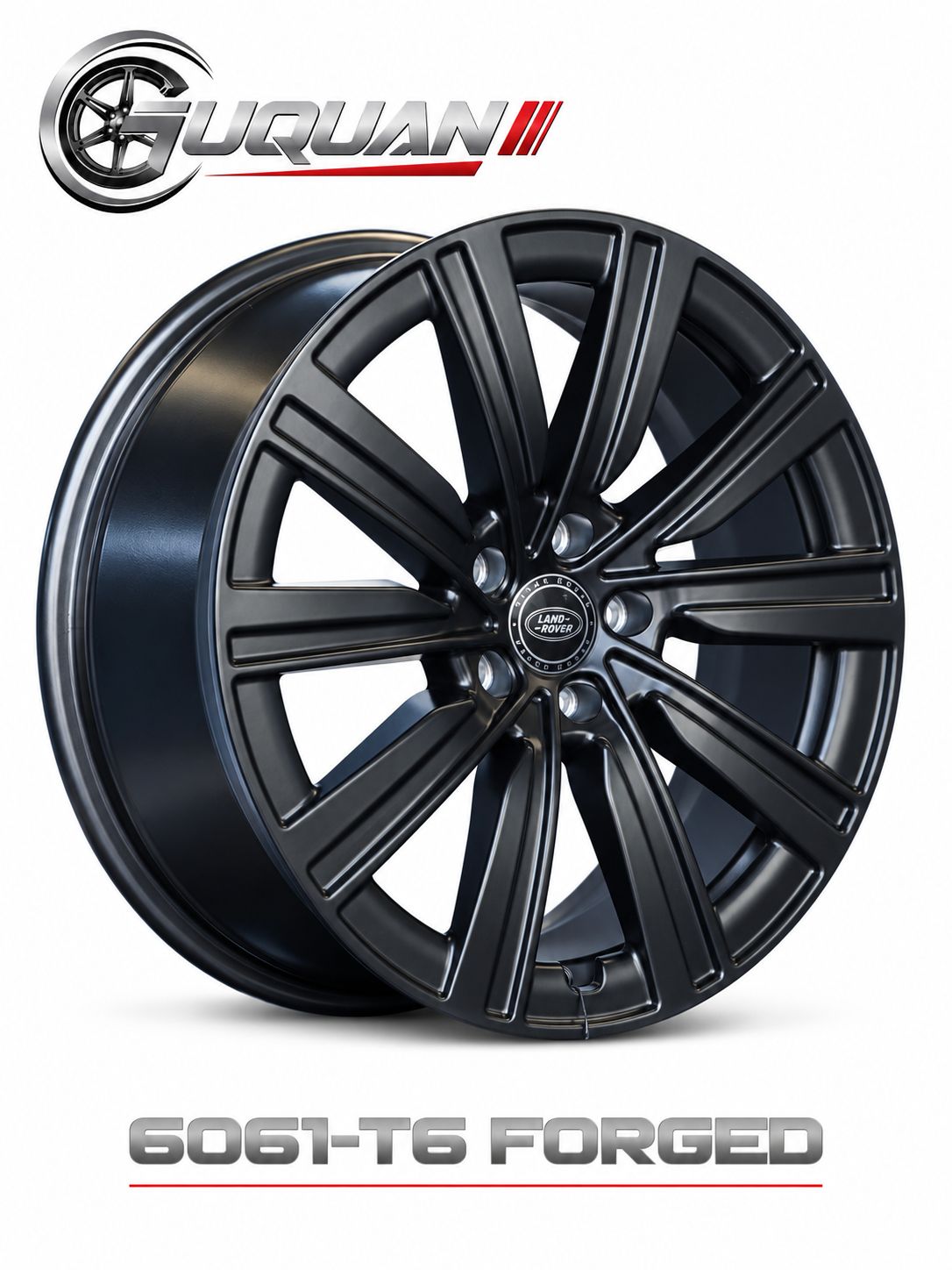 Кованый колесный диск ABW 3275E2295-1 R22 9.5J ET38 5x120, матовый черный, полное покрытие 60