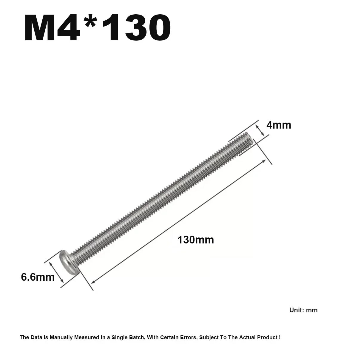 Винт для скрытой коробки 86, M4, нержавеющая сталь 304 M4X130 5pcs