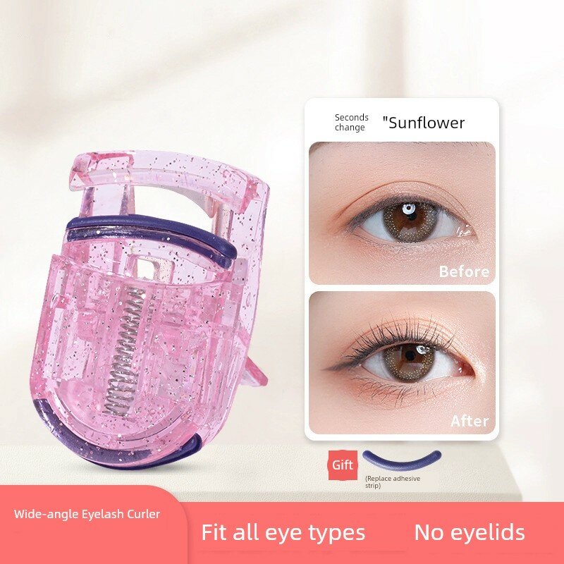 Широкоугольный щипчик для ресниц с кристальным эффектом и блестящим покрытием, пурпурный