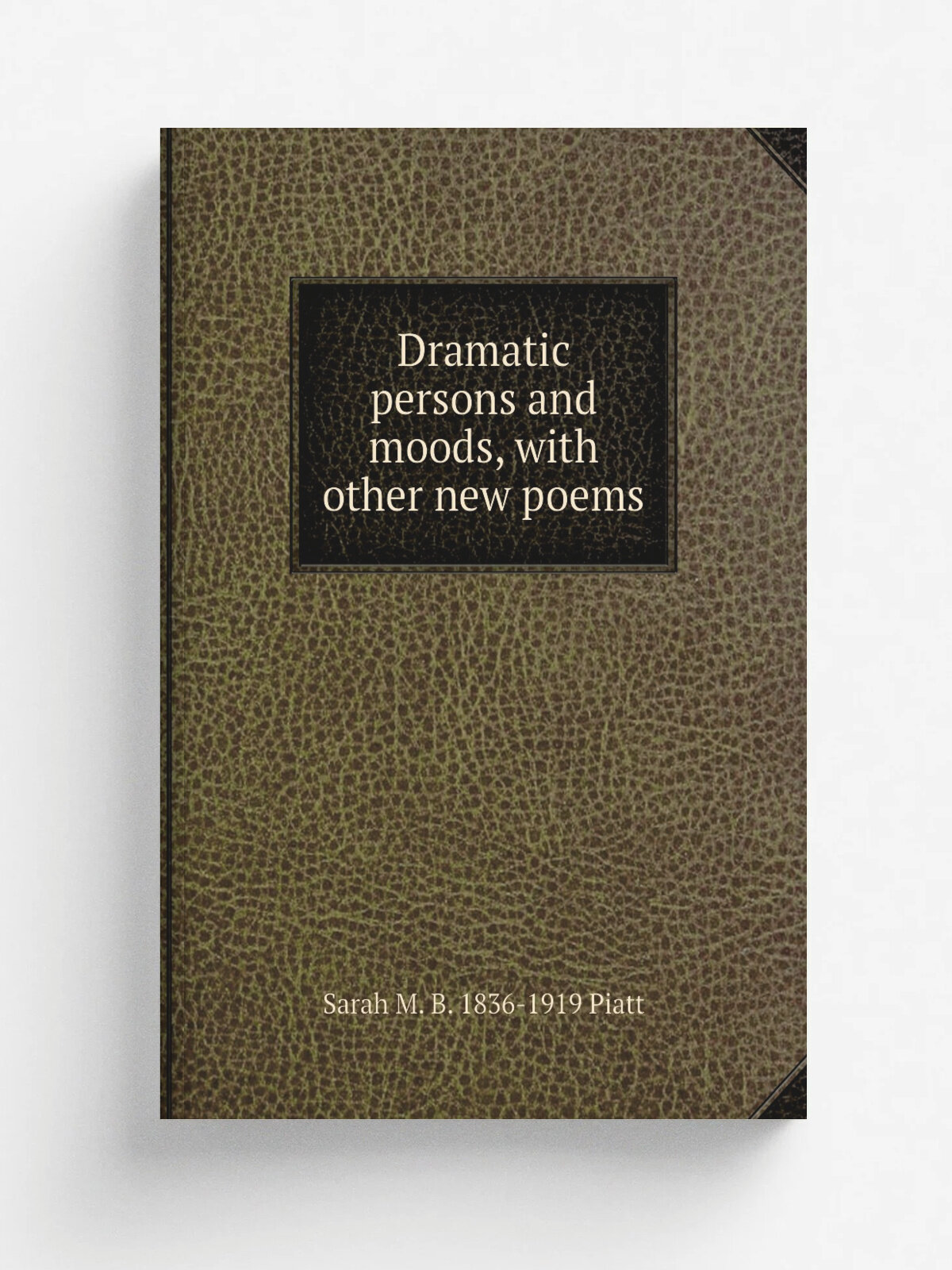 Dramatic persons and moods, with other new poems
