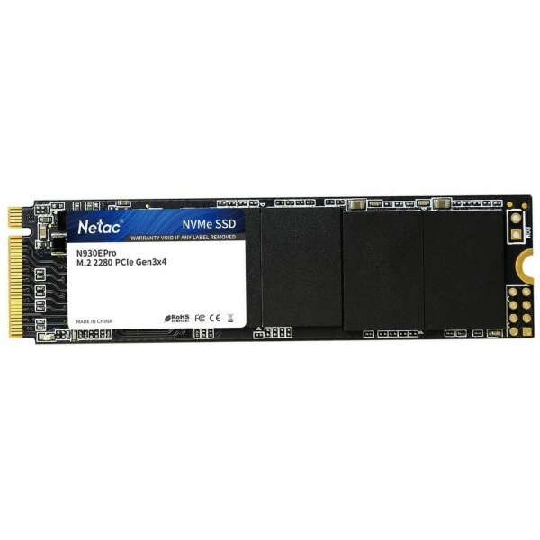 SSD накопитель NETAC N930E Pro NT01N930E-256G-E4X 256ГБ, M.2 2280, PCIe 3.0 x4, NVMe, M.2
