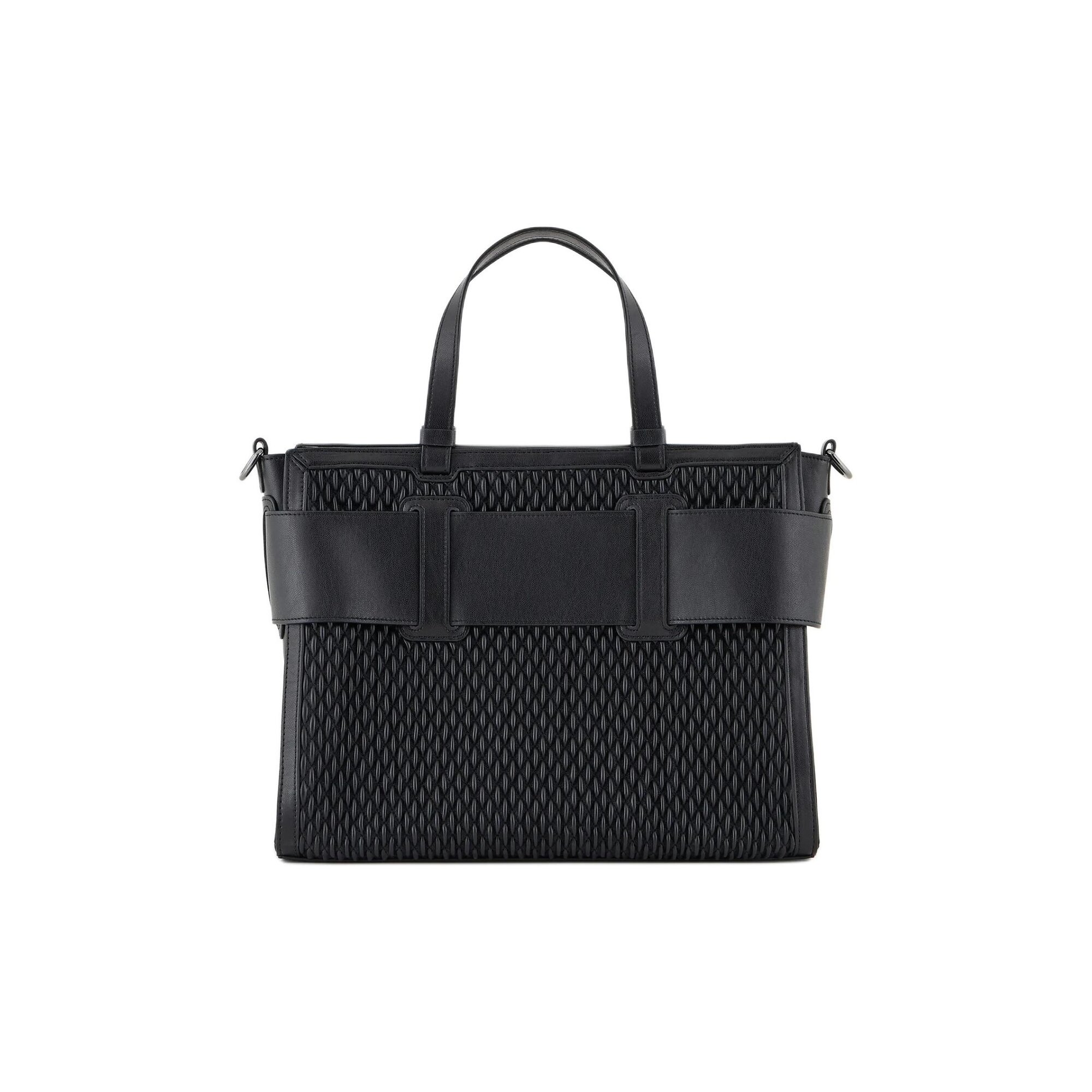 Сумка Armani Exchange, фактура стеганая, черный — фото 1