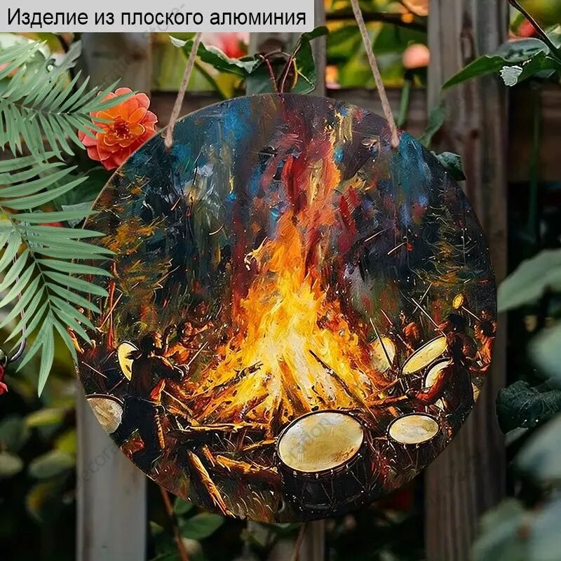 Любители музыки, украшение для дома, 2d металлическая табличка, 20 см.