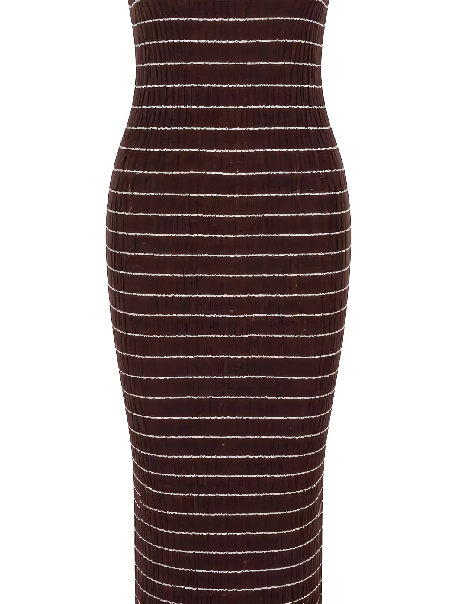 Платье Elisabetta Franchi Stripe-pattern chain-strap maxi dress, размер 42 — фото 1