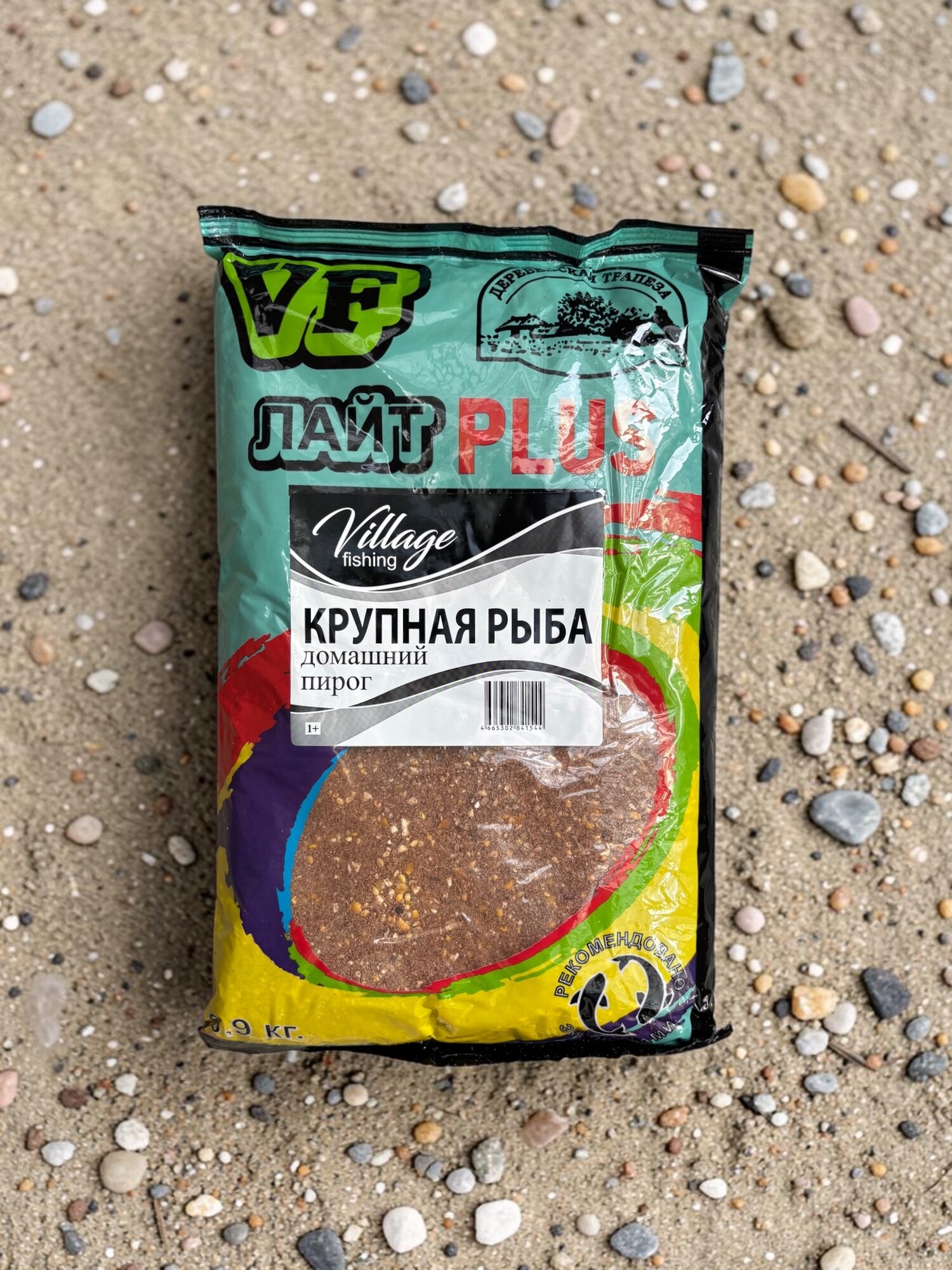 Прикормка Village Fishing Деревенская Трапеза Лайт Plus Крупная рыба Домашний пирог 900 г