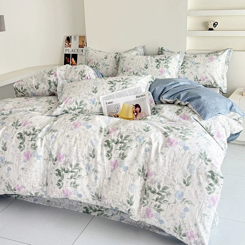 Комплект постельного белья класса А из 100% синьцзянского длинноволокнистого хлопка, 4 предмета: простыня,