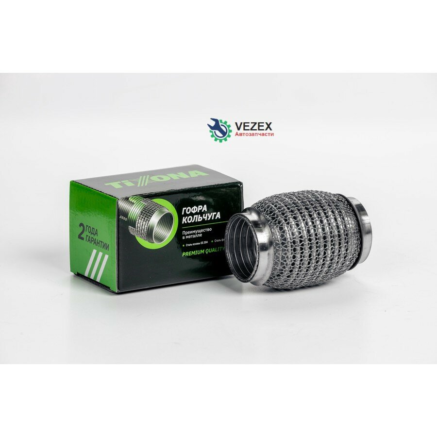TIXONA P45100WM Гофра 45/100 (AISI 304 wire mesh, interlock) P45100WM