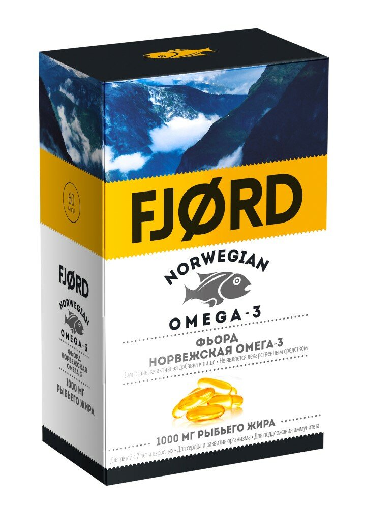 Fjord норвежская омега-3 60 шт. капсулы
