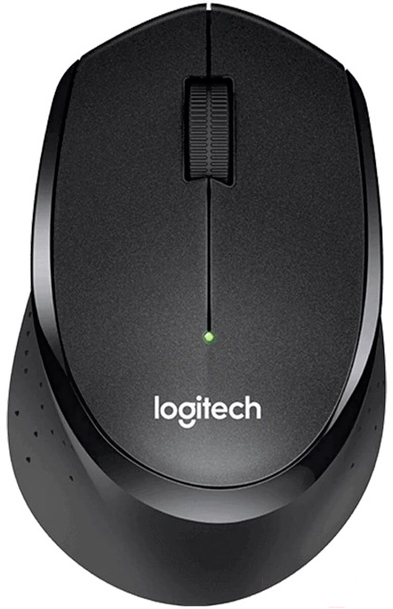 Мышка беспроводная LOGITECH компьютерная M330 Silent Plus черная
