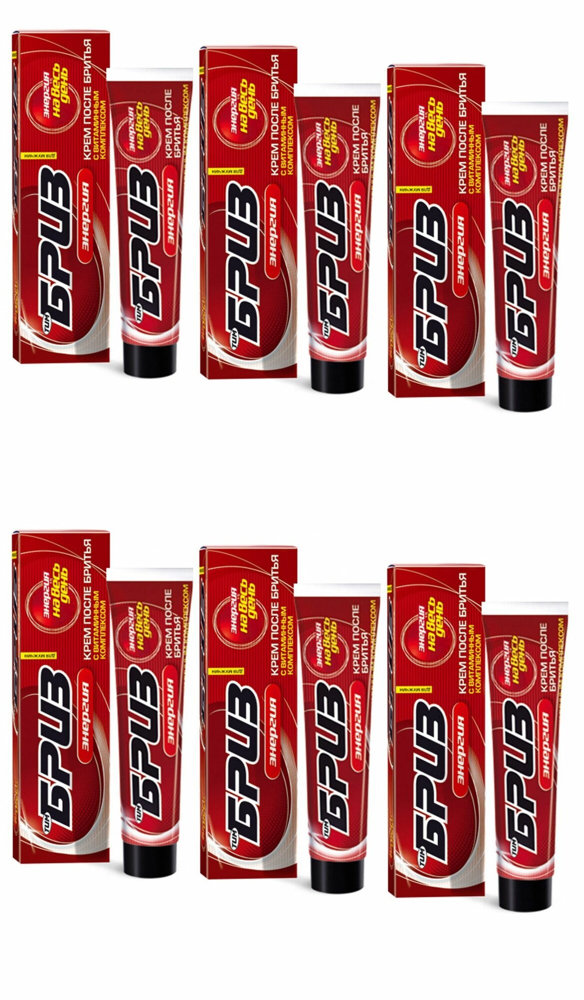 ТимБриз Крем после бритья Энергия, 75 мл, 6 шт