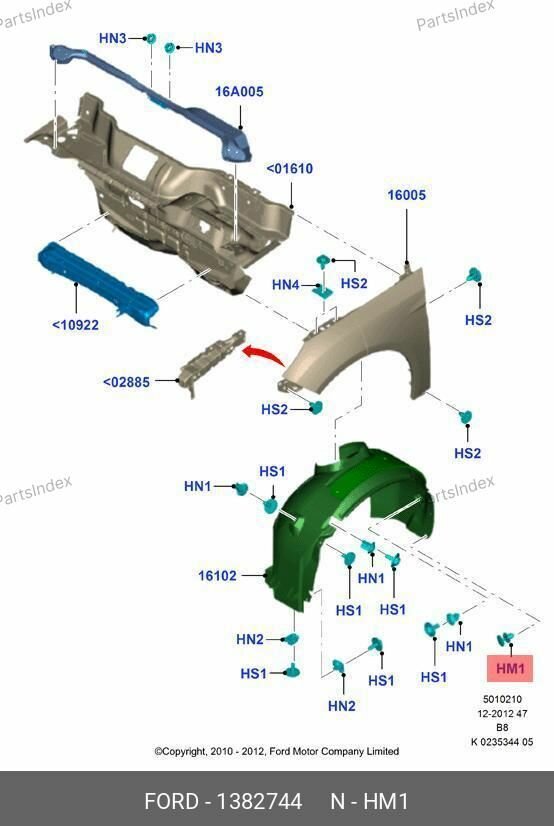 Крепеж, FORD 1382744