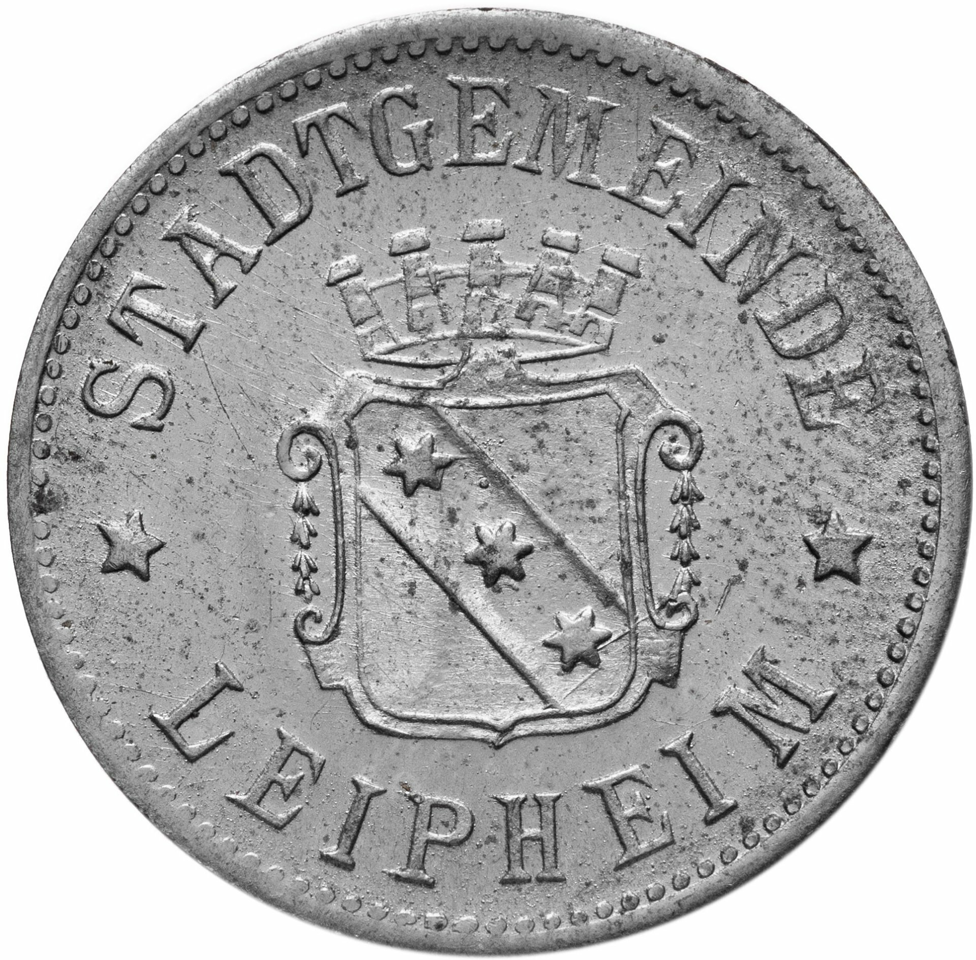 Германия, Лайпхайм 50 пфеннигов 1917-1921, Цинк, в сохранности UNC