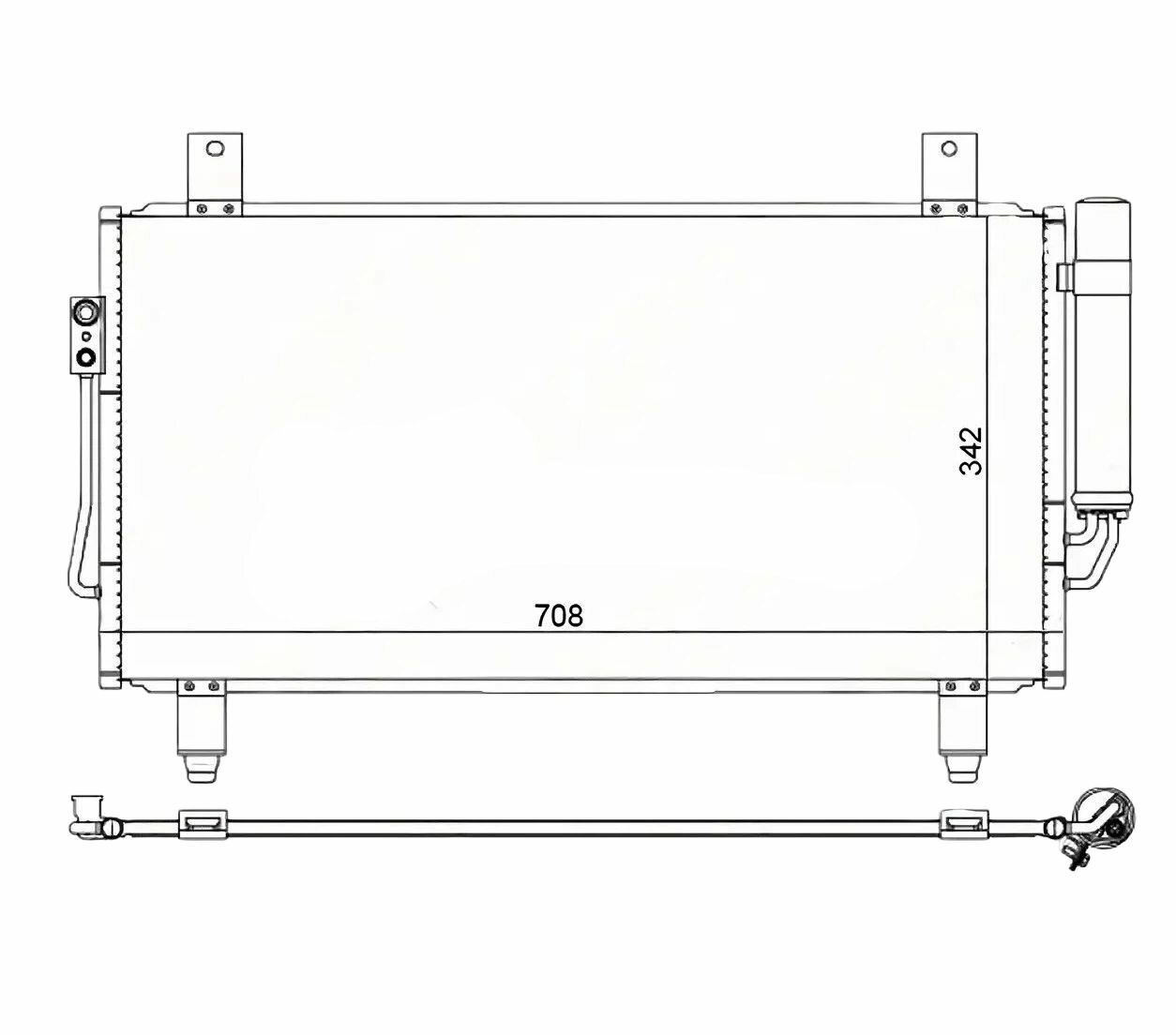 Радиатор кондиционера SAT ST-MB53-394-0 Mitsubishi Outlander 12-22