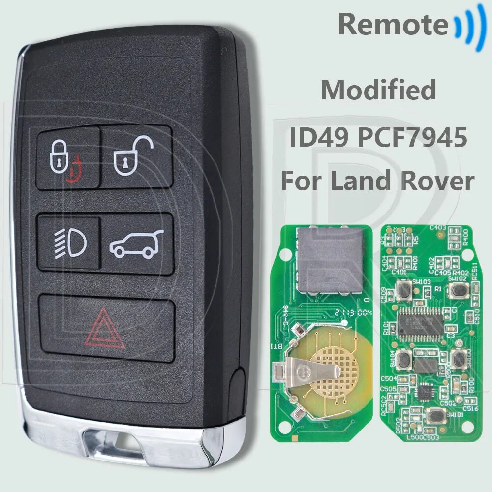 Дистанция ключ Land Rover 433MHz, 4 кнопки, Modified A