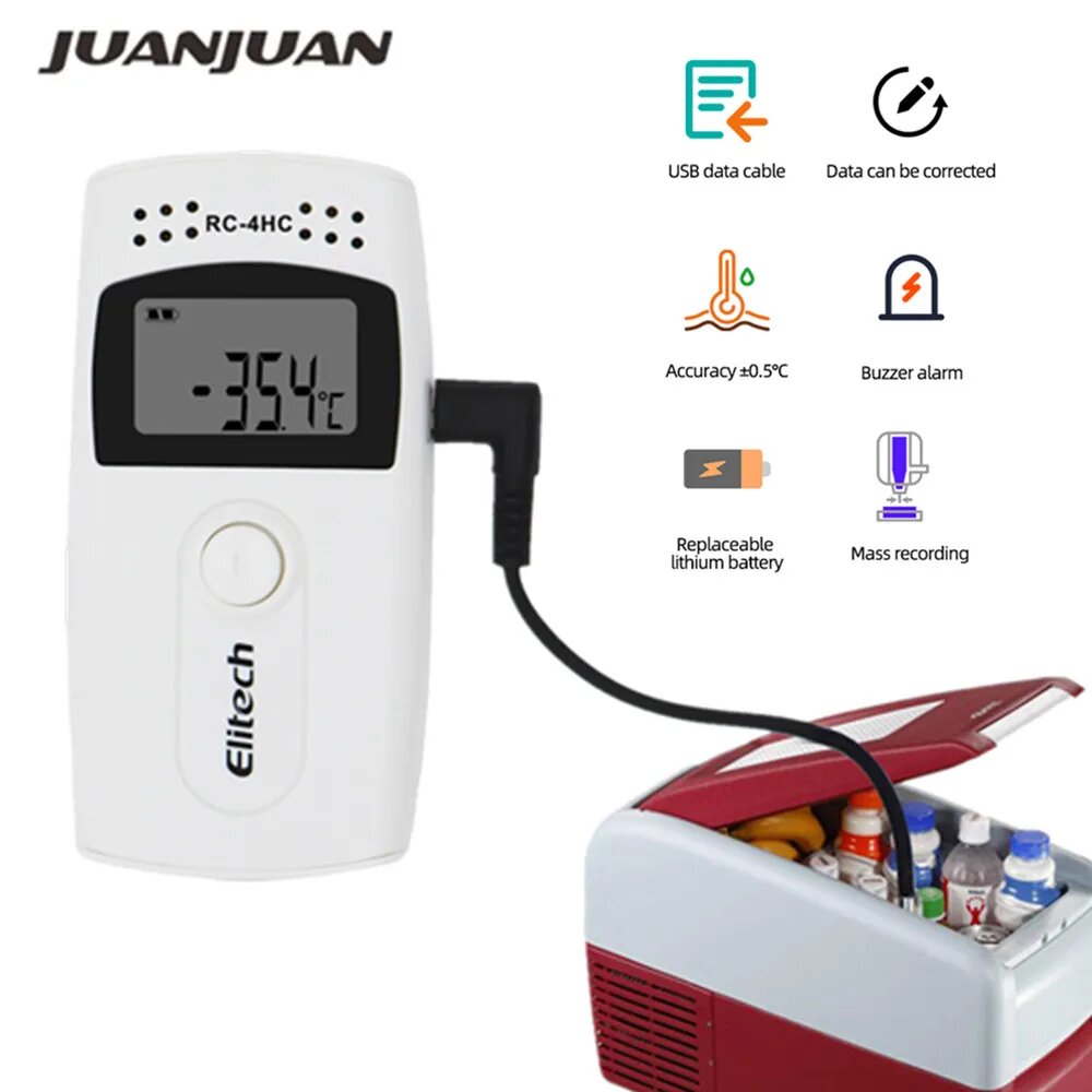 Терморегистратор JUANJUAN RC-4HC 16000 точек
