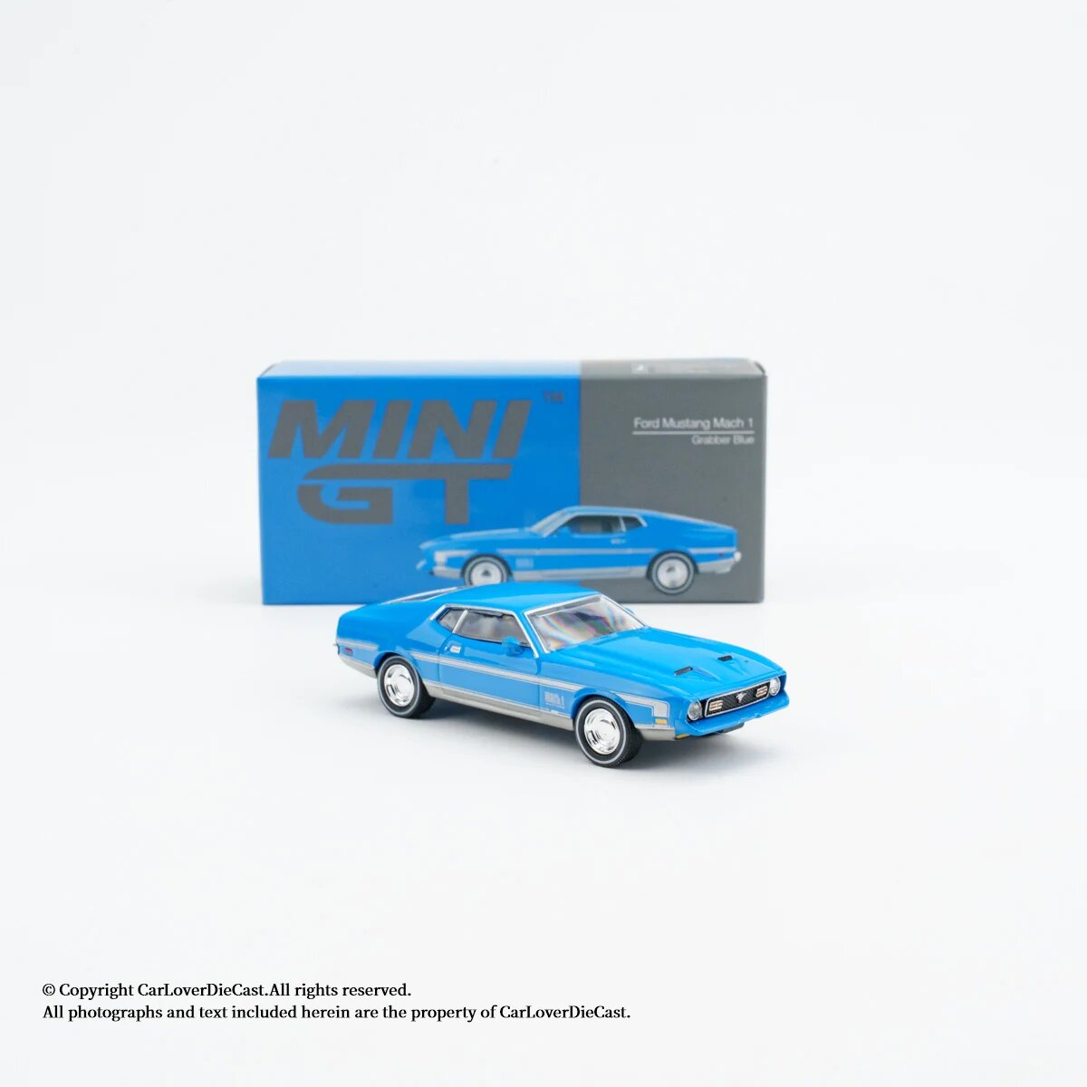 TSM MODEL Ford Mustang Mach 1 Grabber Blue 1:64 1138-CH