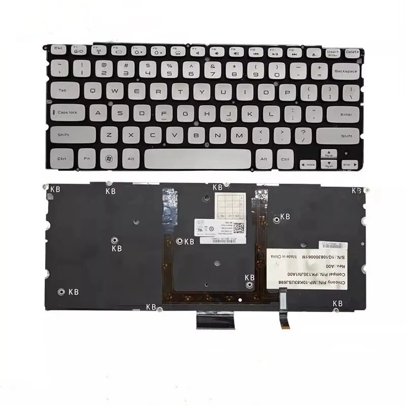 Клавиатура Dell XPS 14Z 15Z L412 L512Z L511Z P24G с подсветкой silvery US