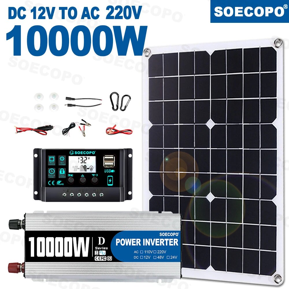 Солнечная энергосистема SOECOPO 7000 Вт 220v solar kit