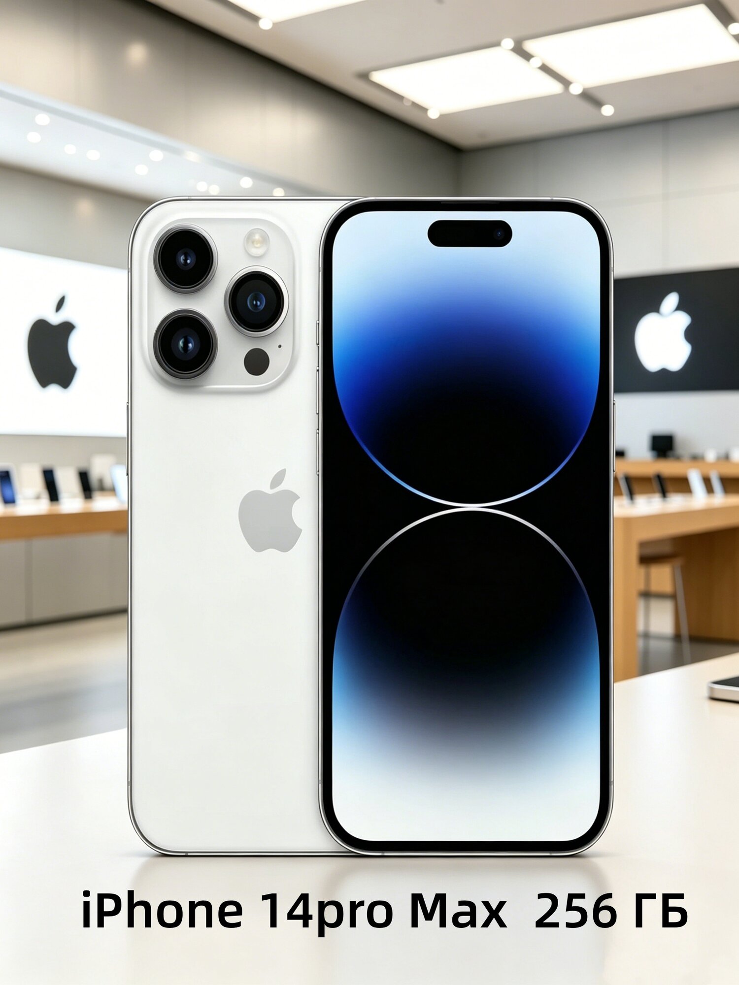 Смартфон Apple iPhone 14 Pro Max 256 ГБ, версия для РФ, две nano-SIM, цвет серебристый