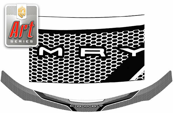 Дефлектор капота Toyota Camry 2018-2023 ASV70, ASV71, GSV70 Серия Art серебро