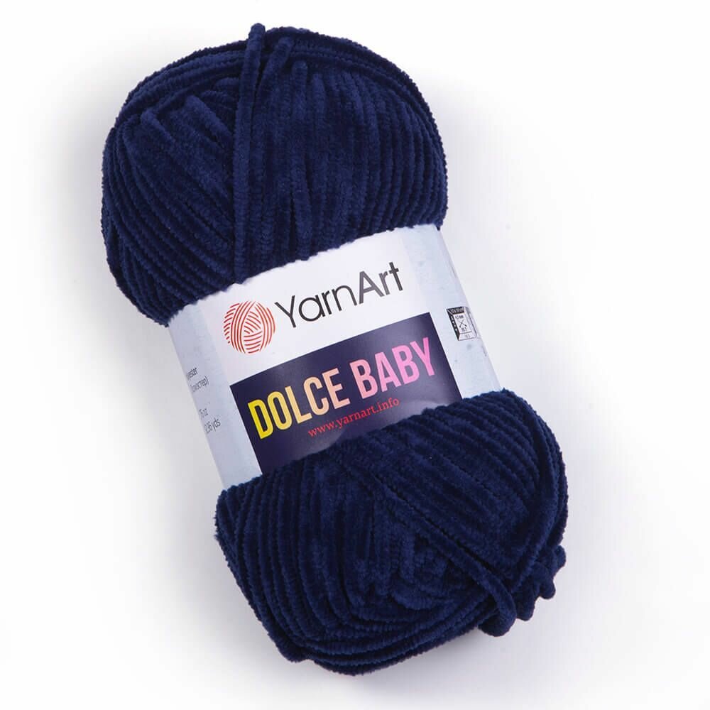 Пряжа Дольче Беби (Dolce Baby Yarnart) упаковка 5 мотков 50 г. 80 м. 100% микрополиэстер плюш 756 т. синий