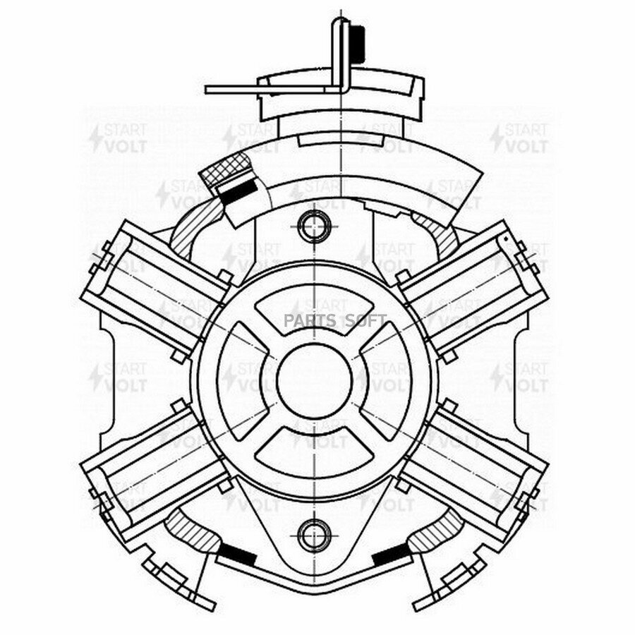 Узел щеточный стартера для а/м Fiat Ducato (06-) 2.3JTD/PSA Boxer (06-)/Jumper (06-) 3.0HDi (VBS 160 от официального дистрибьютора, STARTVOLT, артикул VBS1601