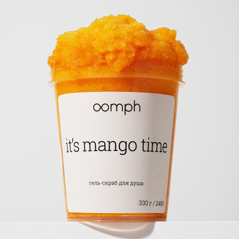 79494 Гель-скраб для душа Oomph It’s mango time, 330 гр. С пюре манго