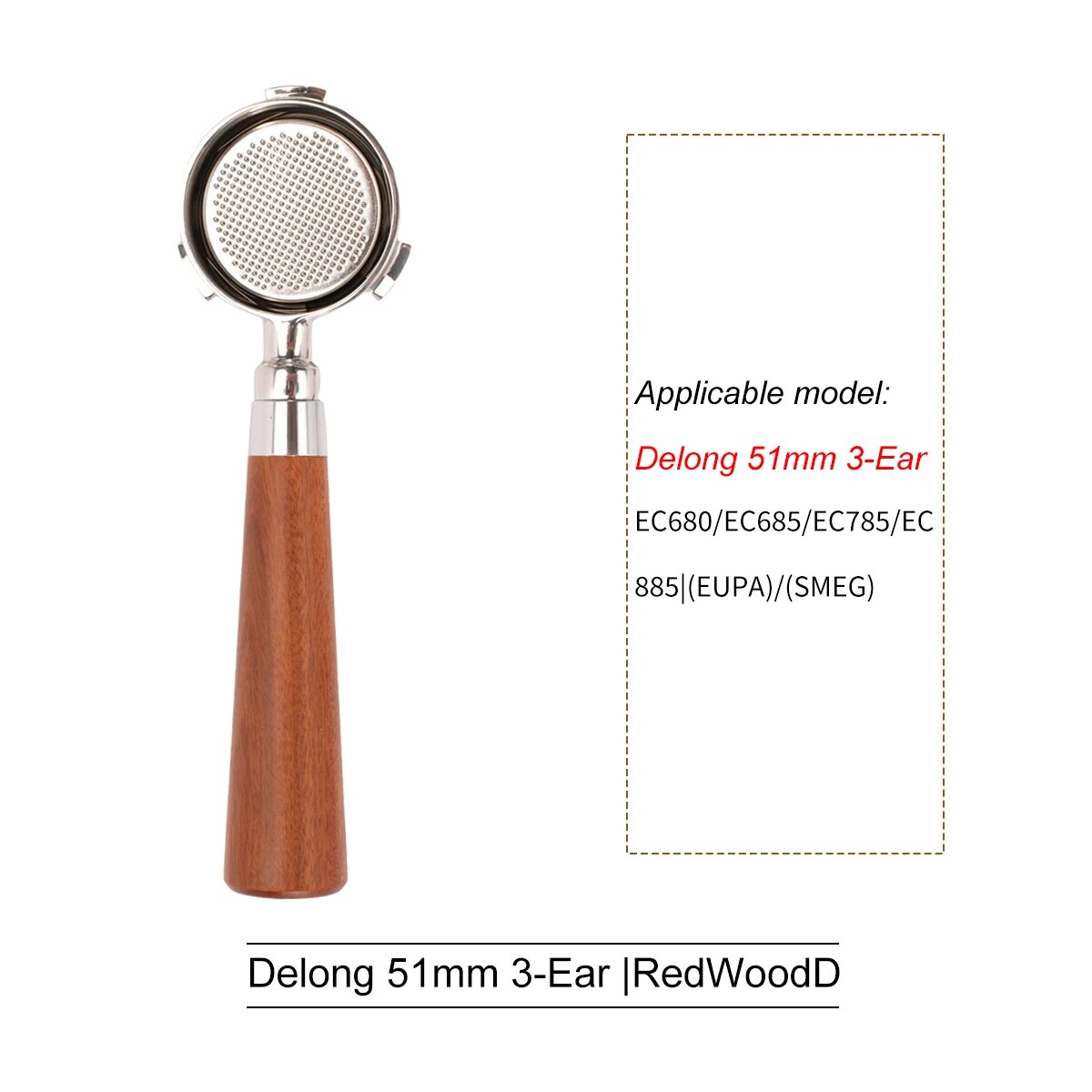 Портафильтр для Delonghi EC680 EC310 3-Ear rosewood-D