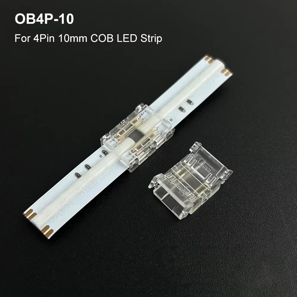 FUNZENXIN Коннектор для светодиодной ленты COB 5мм 8мм 10мм 2PIN 3PIN 4PIN 20П, 4Pin 10mm COB