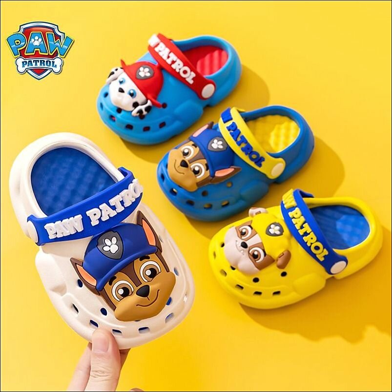 Сабо-кроксы детские Paw Patrol, EVA, летние, с ремешком, желтые/синие, размер 26 — фото 1