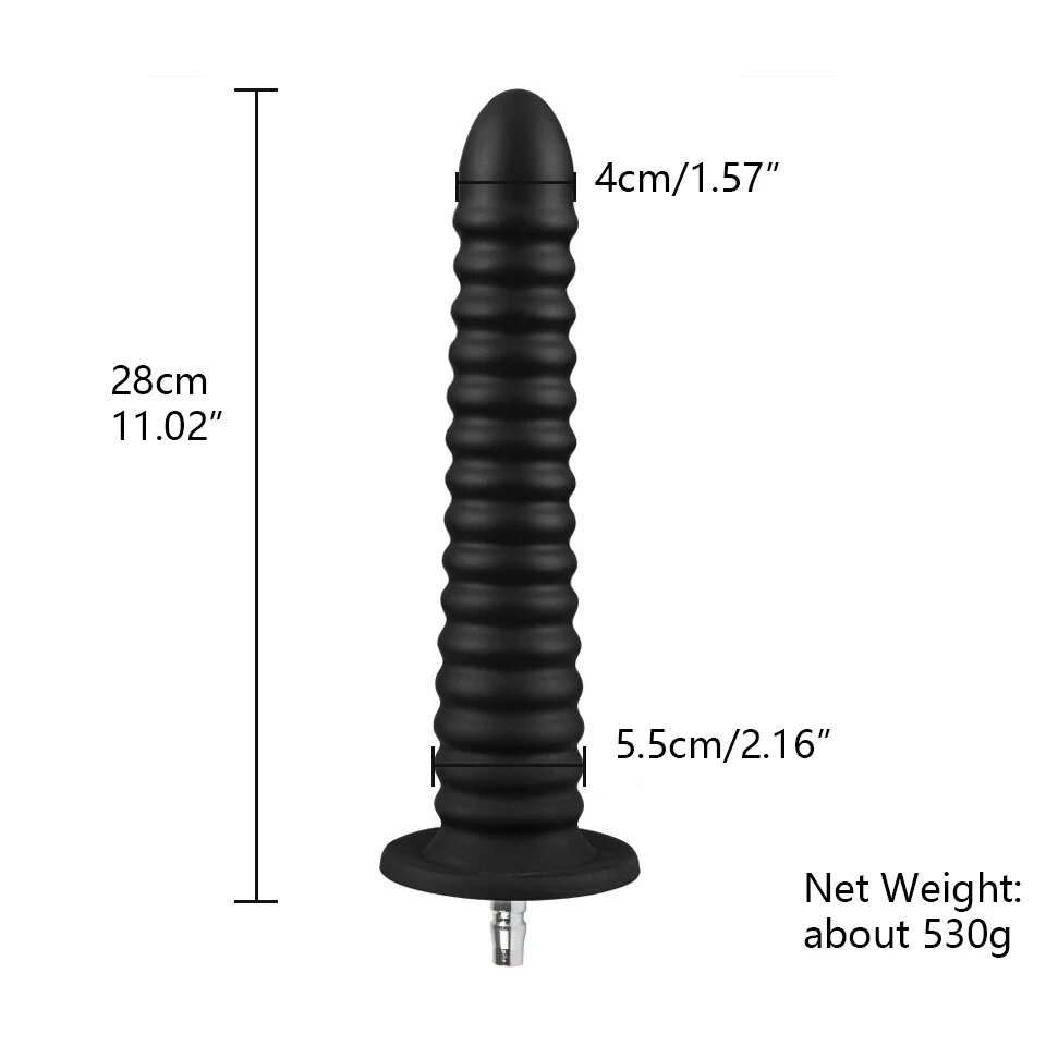 Секс-машина ROUGH BEAST, насадка для фаллоимитатора, силиконовый анальный Medium Black A