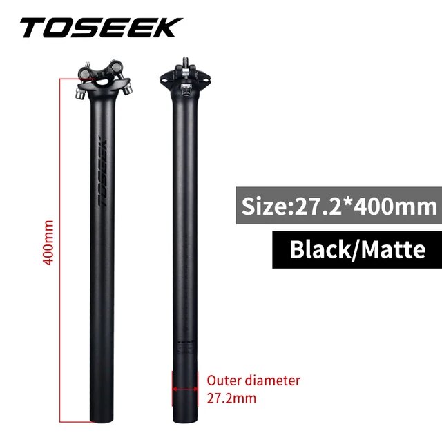 TOSEEK ZF-ONE Карбоновый седельный штырь 0 мм 27.2/30.8/31.6 мм матовый ZF ONE 27.2X400mm