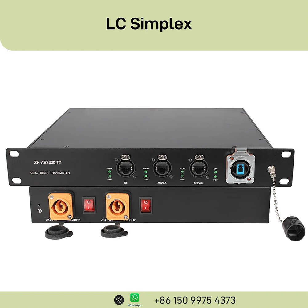 2-канальный оптоволоконный удлинитель AES50 10км LC резервирование 1+1 для Midas M32, LC Simplex