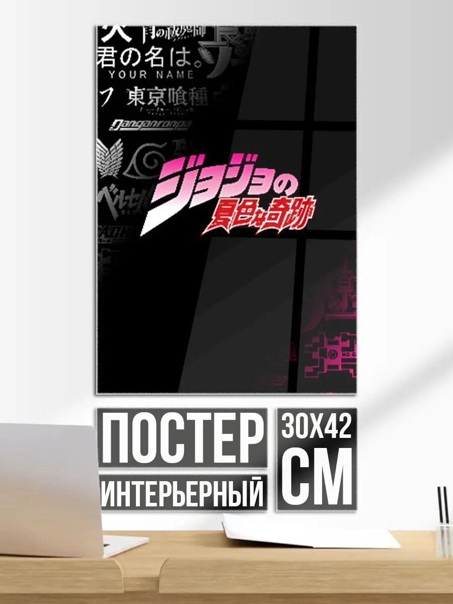 Постер на стену JoJo s Bizarre Adventure logo