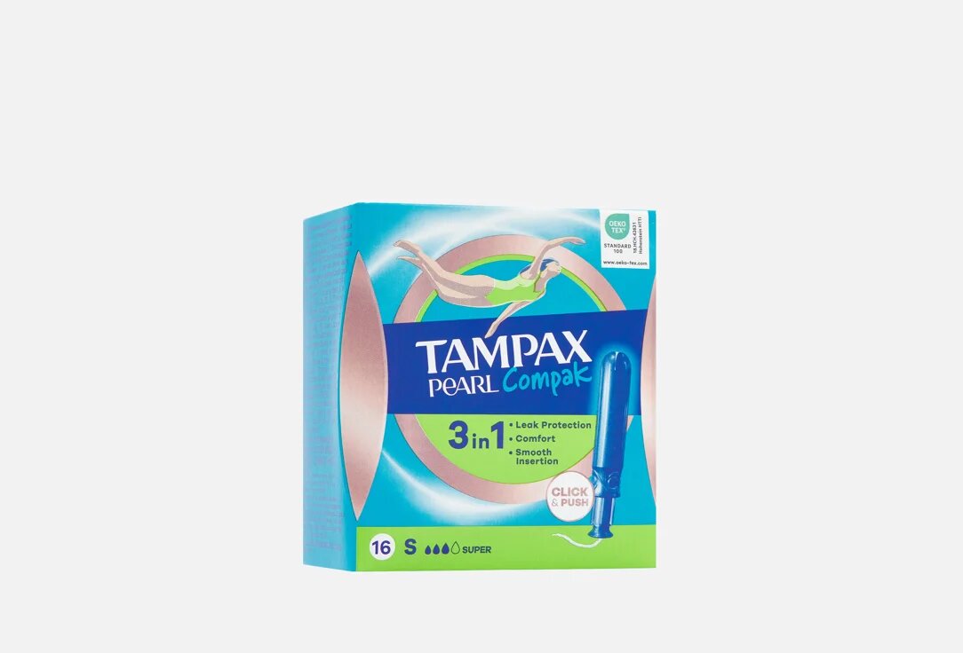 Tampax Compak Pearl Super Duo Тампоны гигиенические 16 шт