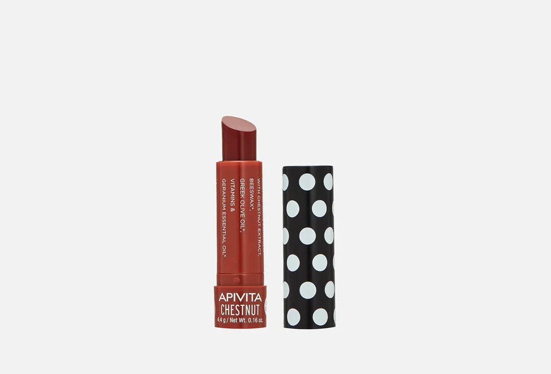 APIVITA CHESTNUT Увлажняющий уход для губ 4.4г CHESTNUT