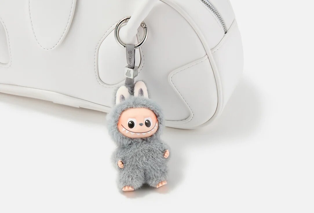 LABUBU PIN FOR LOVE SERIES серый Брелок 1 шт