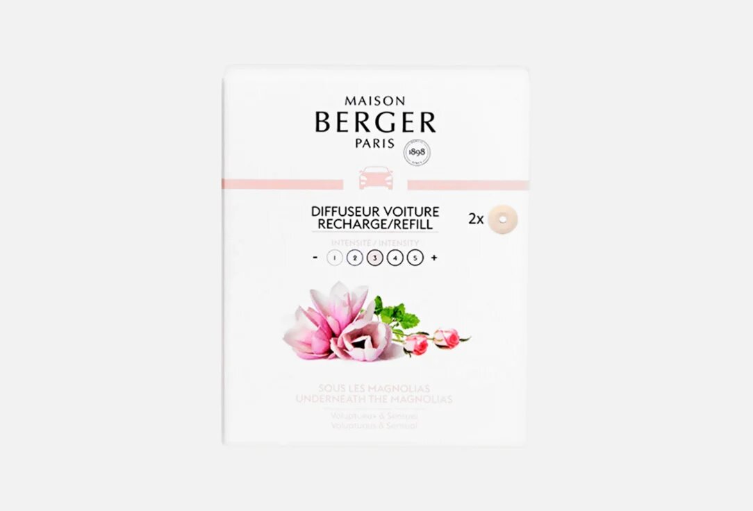 Maison Berger Paris underneath the magnolias Сменный блок для автодиффузора 2 шт