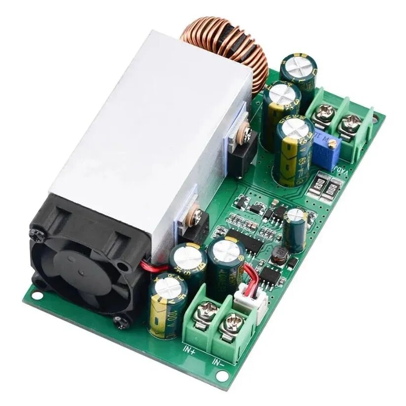 Запасные части для аудиотехники 1 шт,25A 600W DC/DC понижающий преобразователь высокой мощности, модуль питания от 12-75 В до 2,5-50 В, регулируемый удлинитель с вентилятором