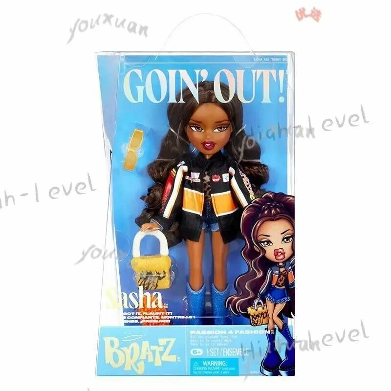 MGA Bratz Goin Out Fashion Doll Sasha / Коллекция модных кукол с очками, расческами и аксессуарами для одежды подходит для подарков на день рождения детям от 6 лет и старше