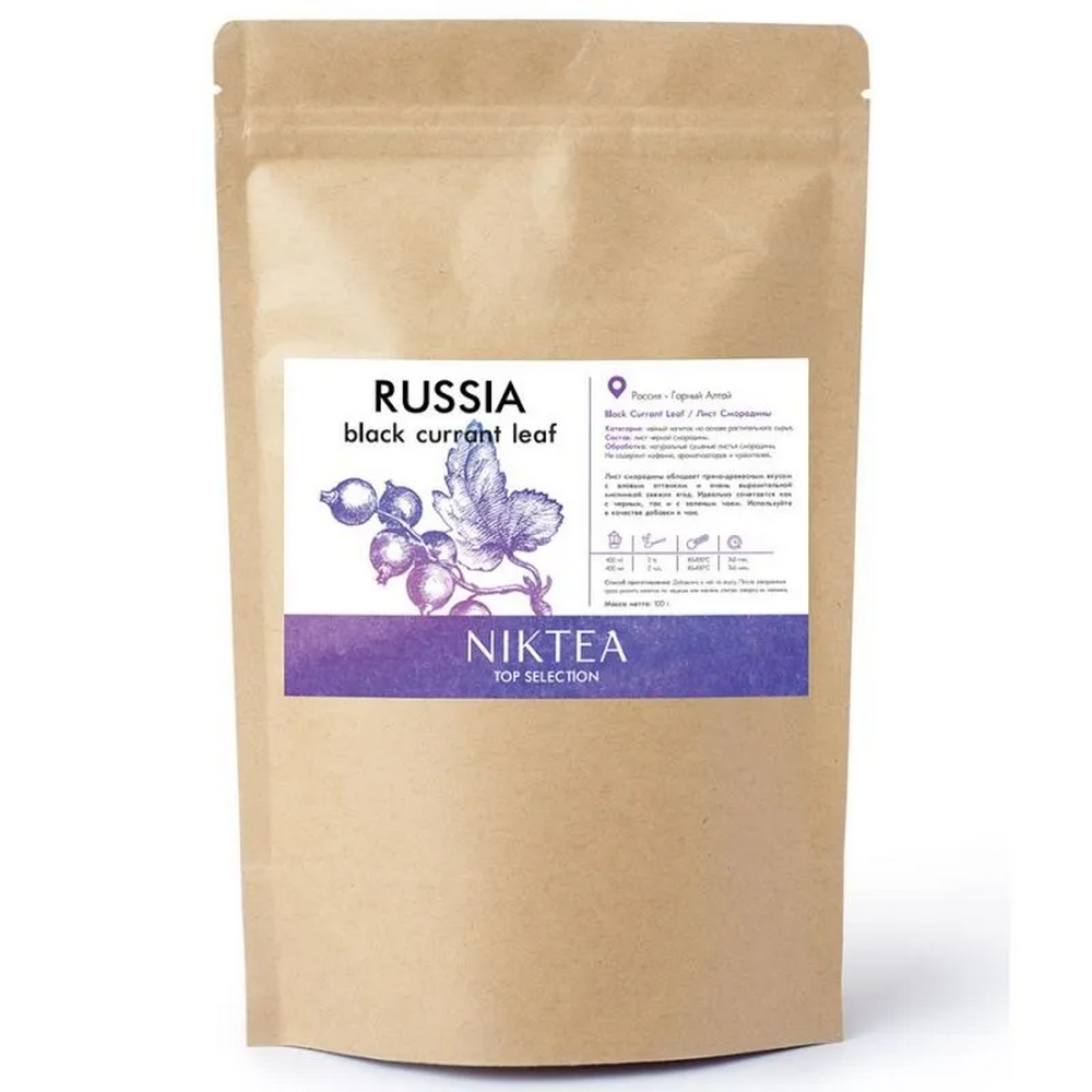 Чайный напиток на основе растительного сырья Niktea Лист Смородины, 100 гр.